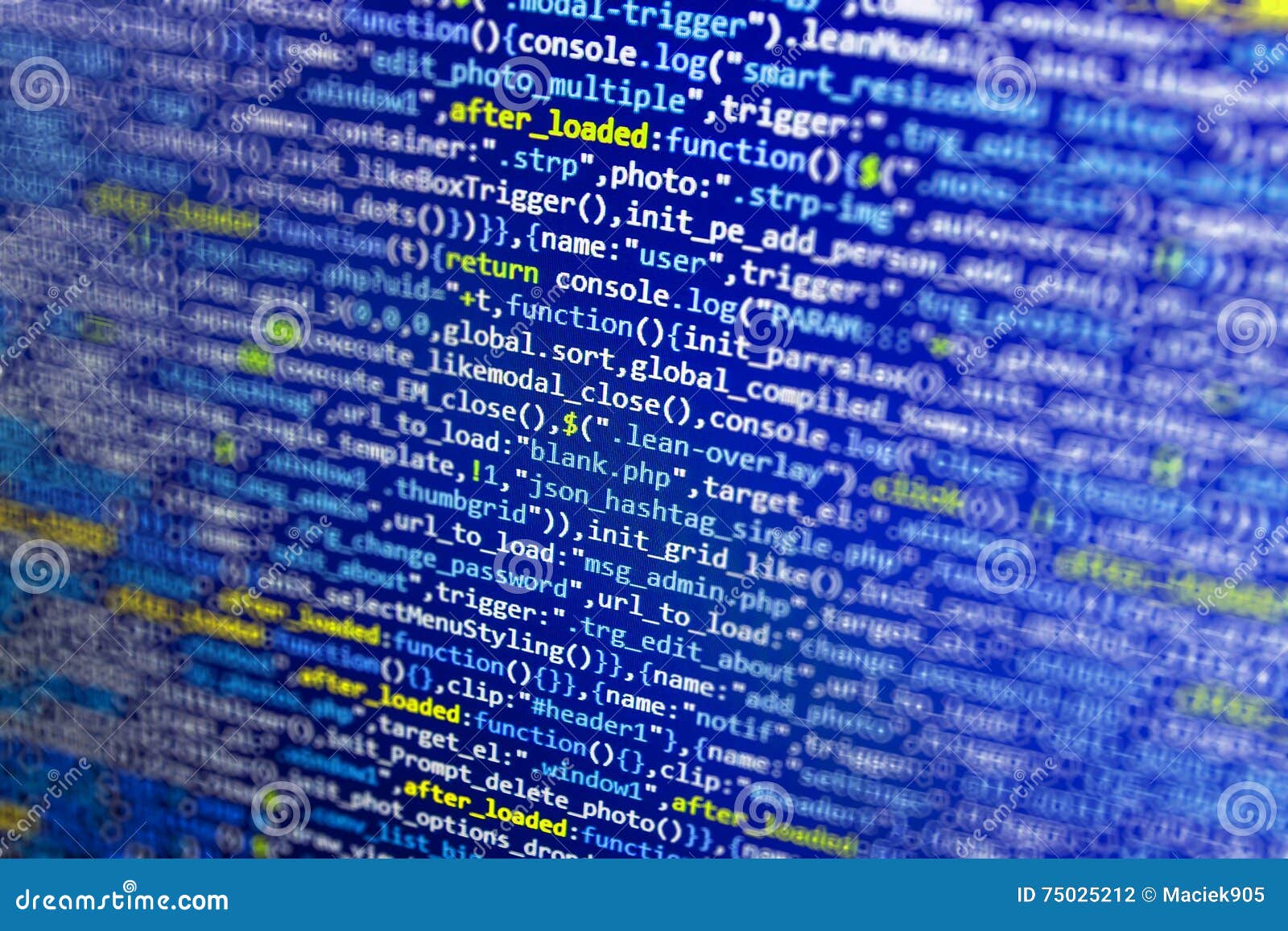 Software Developer Workspace Screen Stock Photo - Image of business ...