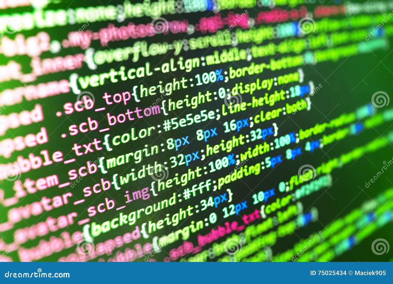 Software Developer Workspace Screen Stock Photo - Image of background ...