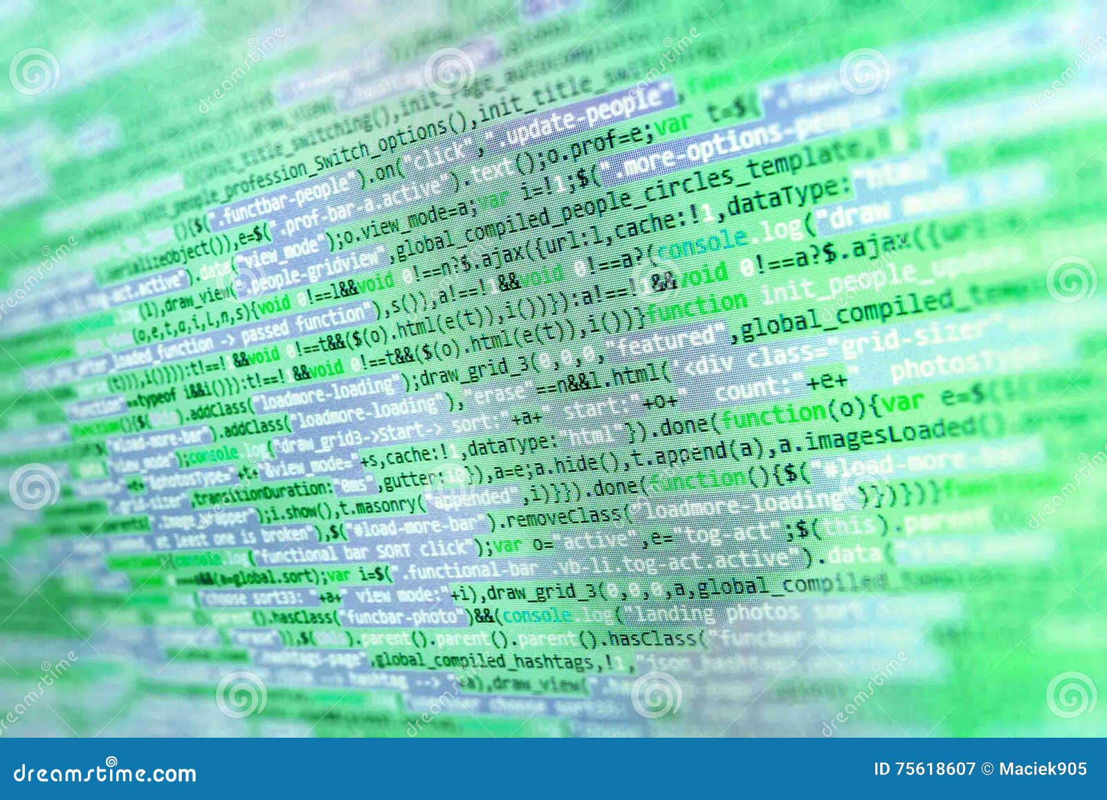 Software Developer Workspace Screen Stock Illustration - Illustration ...