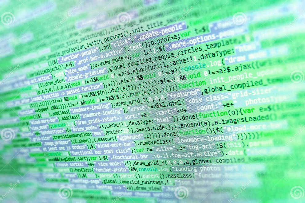 Software Developer Workspace Screen Stock Illustration - Illustration ...