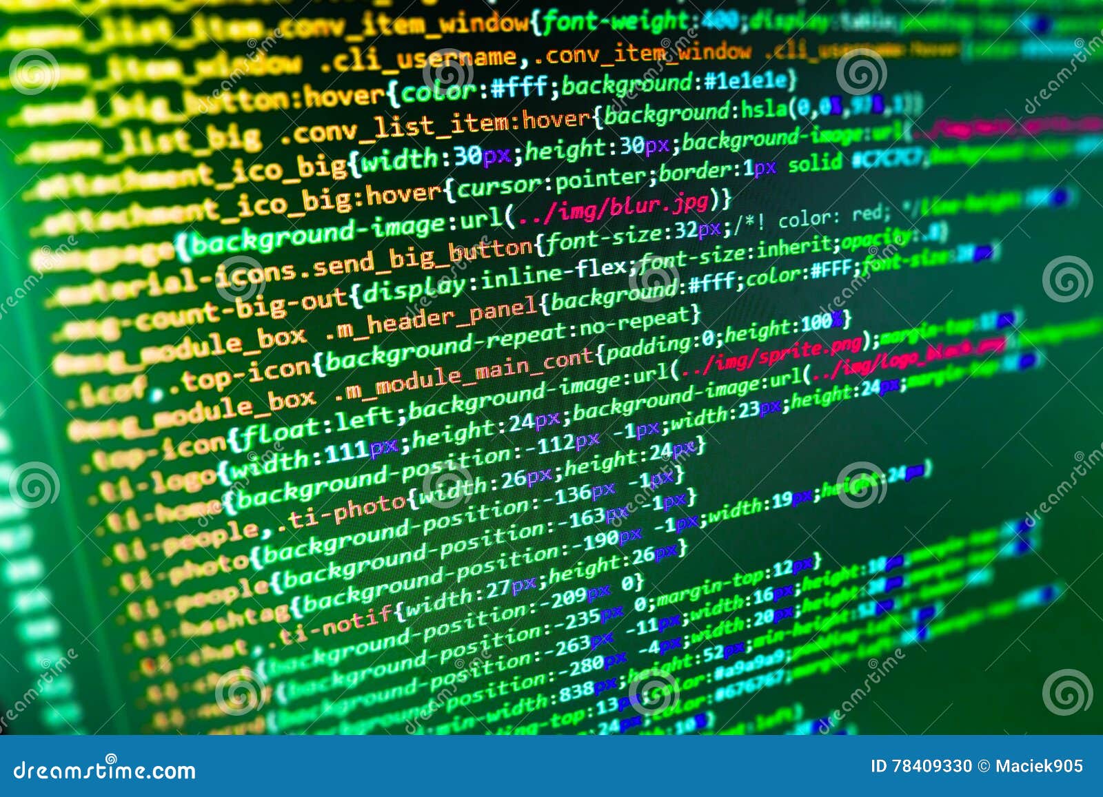 Software Developer Workspace Screen Stock Photo - Image of design ...