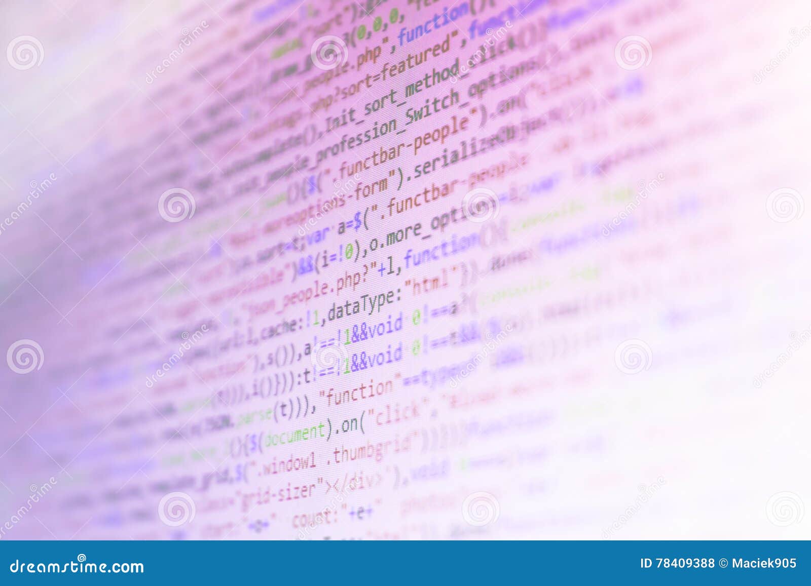 Software Developer Workspace Screen Stock Photo - Image of blue ...