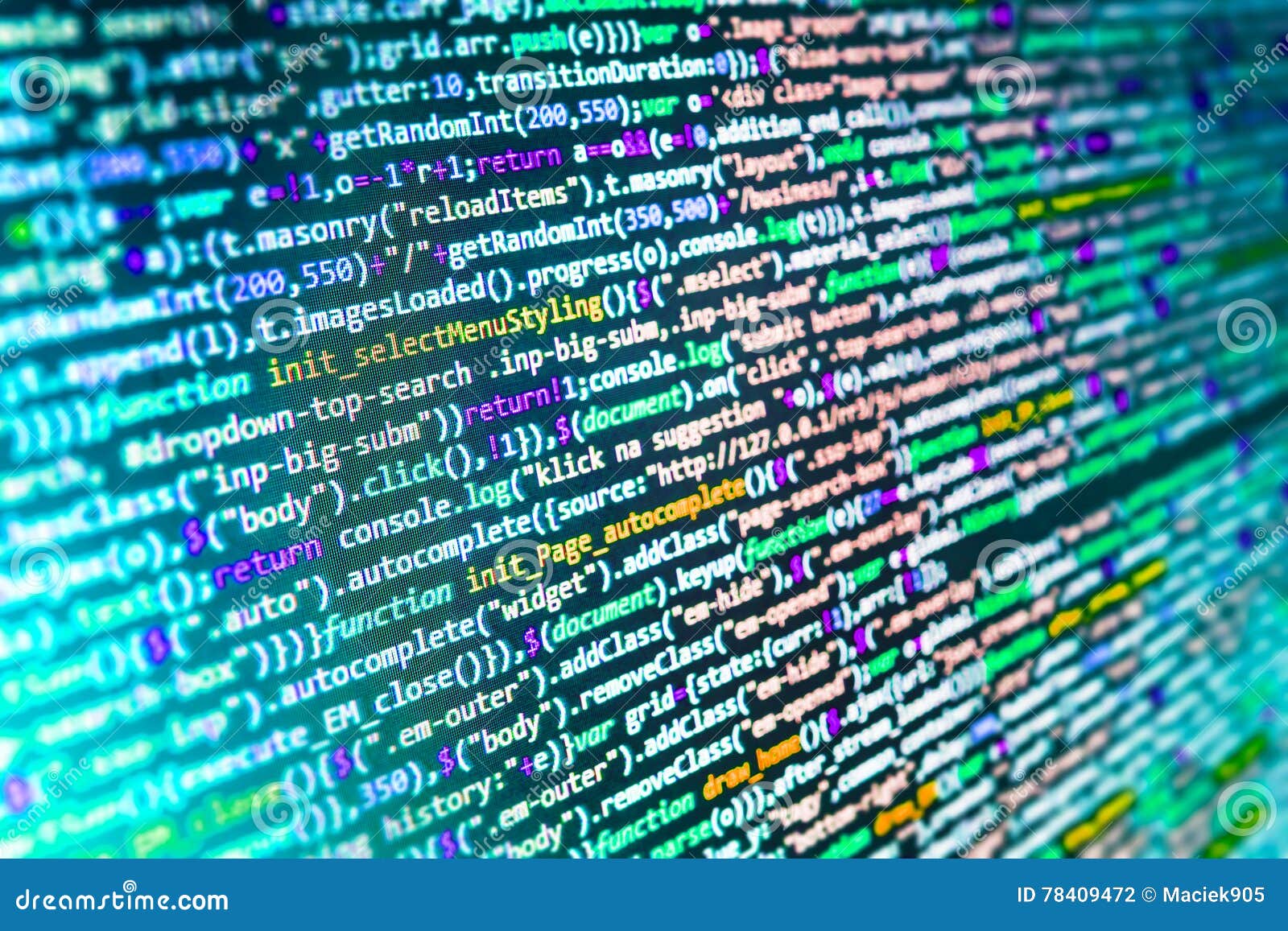 Software Developer Workspace Screen Stock Photo - Image of application ...
