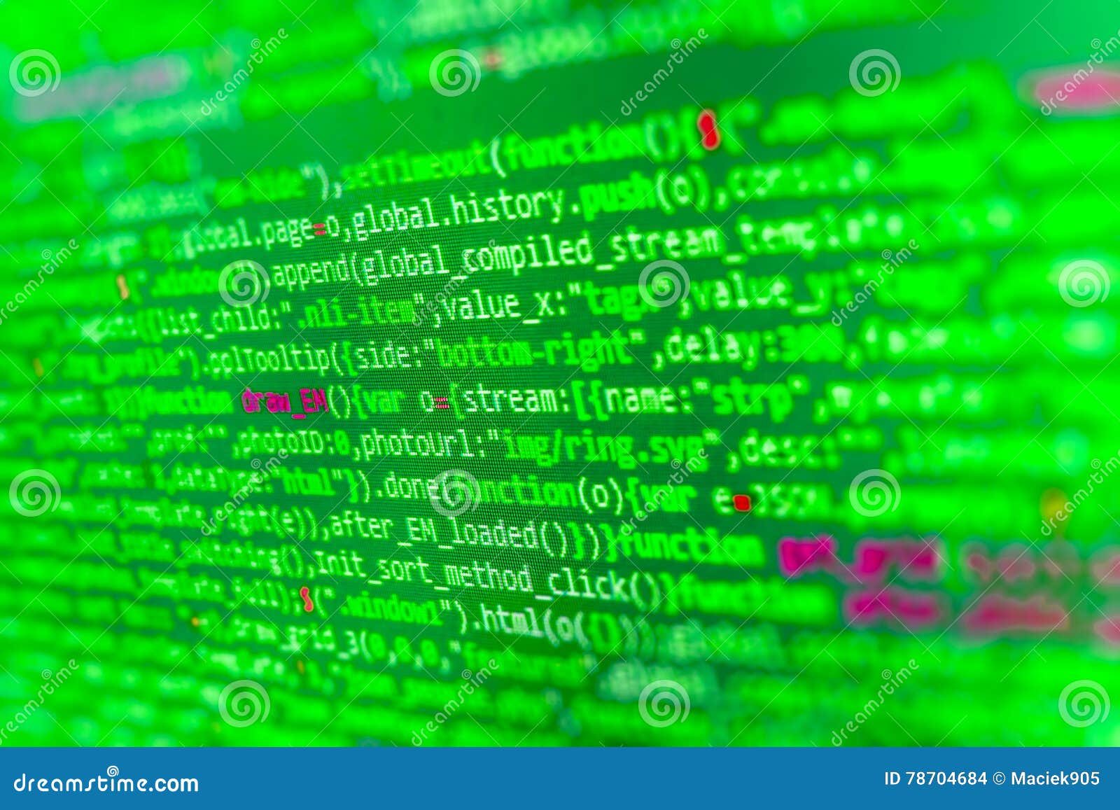 Software Developer Workspace Screen Stock Photo - Image of application ...