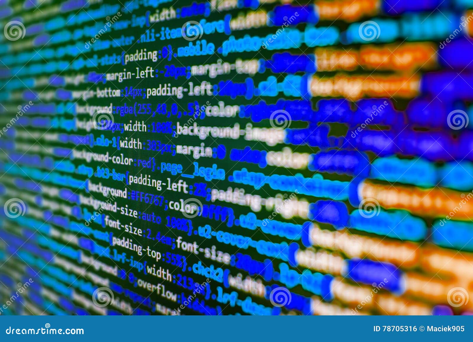 Software Developer Workspace Screen Stock Photo - Image of cyberspace ...