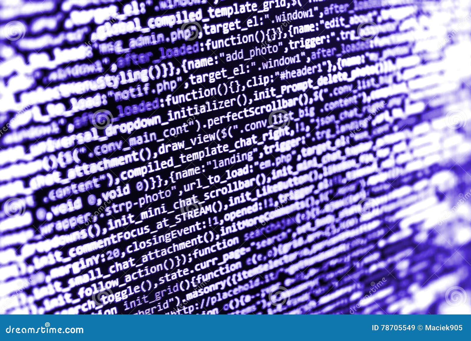 Software Developer Workspace Screen Stock Image - Image of html ...