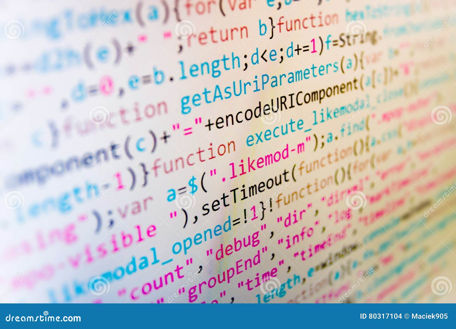 Software Developer Workspace Screen Stock Photo - Image of developer ...