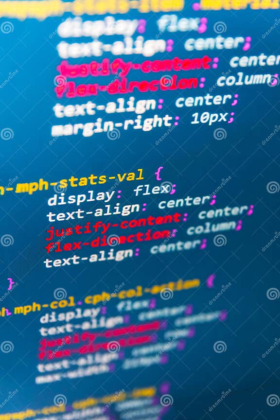 Software Developer Workspace Screen Stock Photo - Image of abstract ...