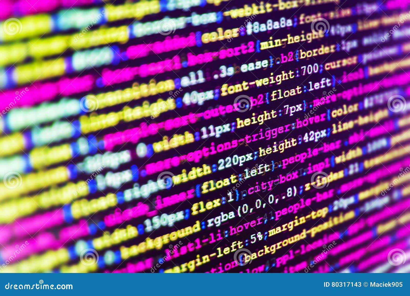 Software Developer Workspace Screen Stock Image - Image of application ...