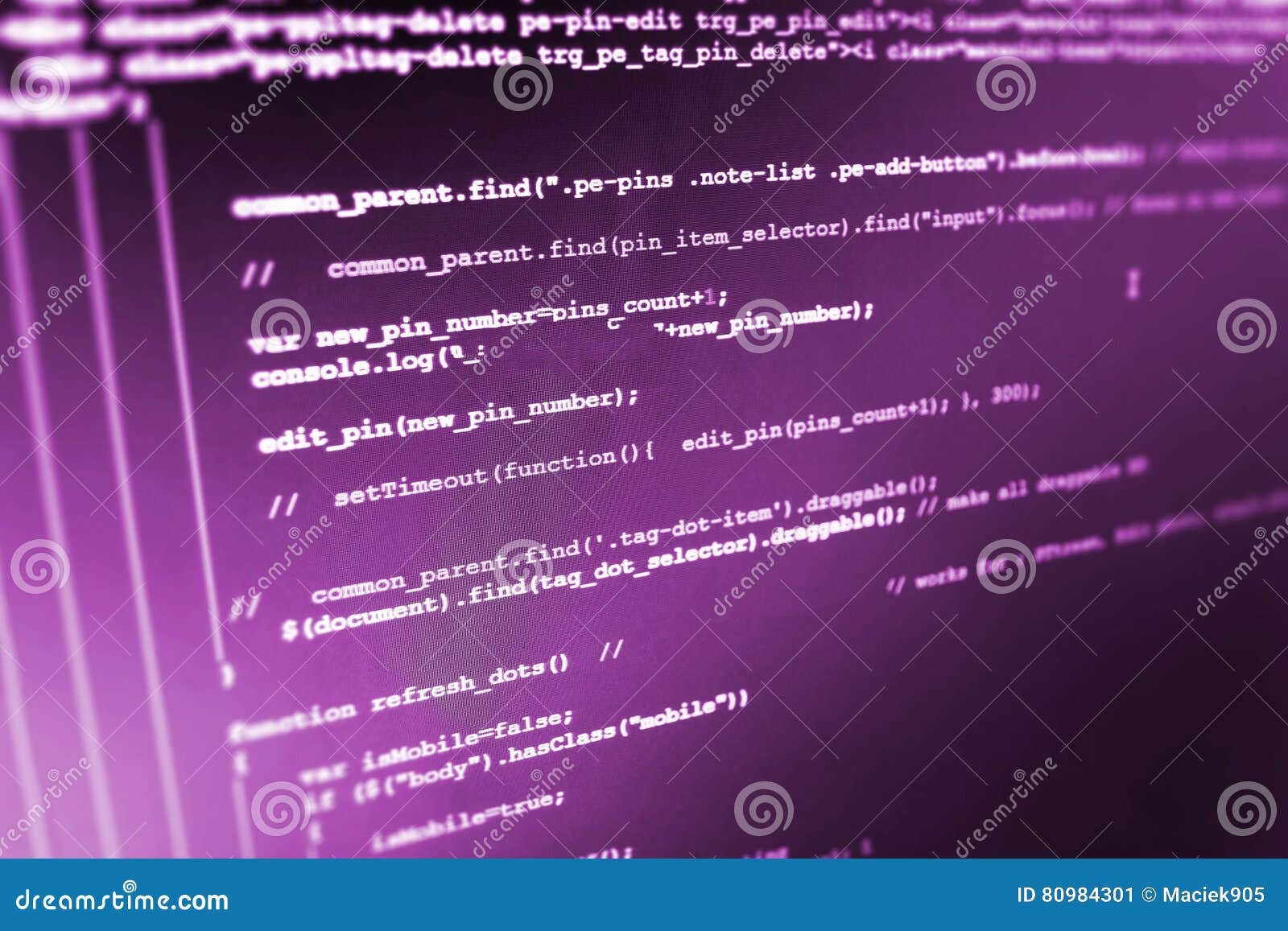 Software Developer Workspace Screen Stock Illustration - Illustration ...
