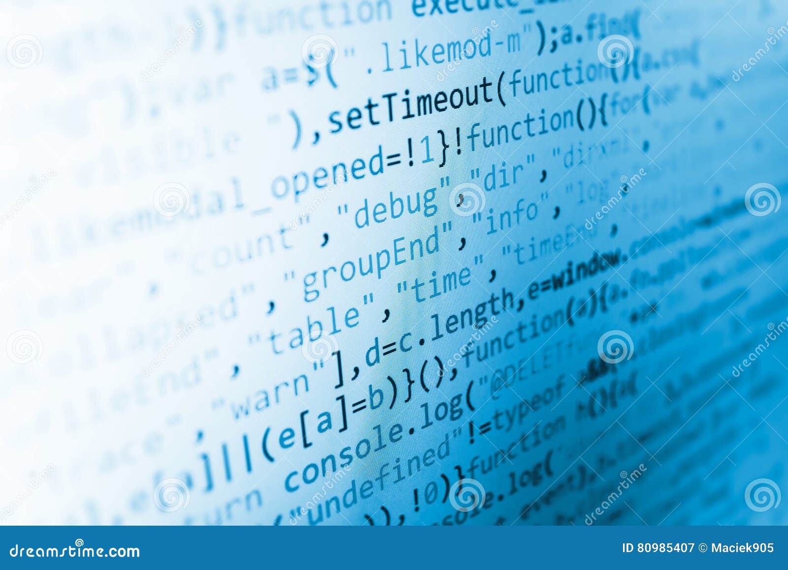 Software Developer Workspace Screen Stock Image - Image of command ...