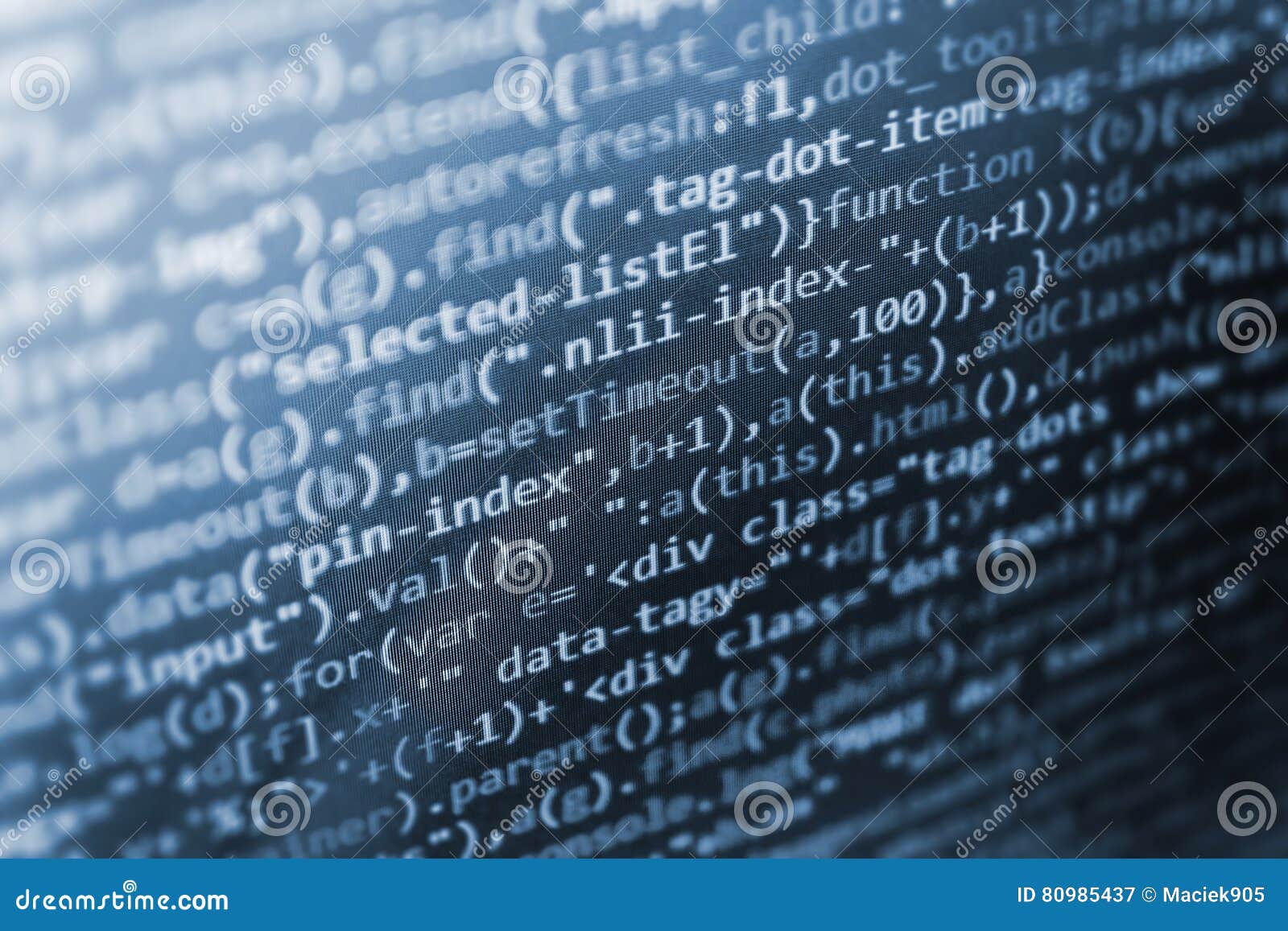 Software Developer Workspace Screen Stock Image - Image of display ...