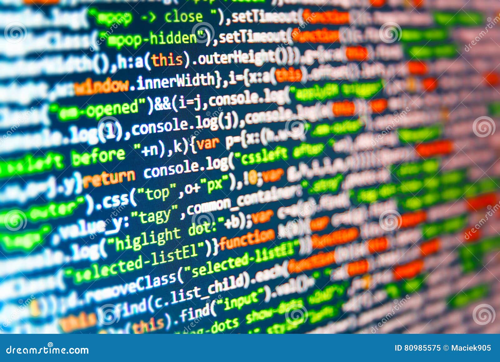 Software Developer Workspace Screen Stock Image Image Of Coding Digital 80985575