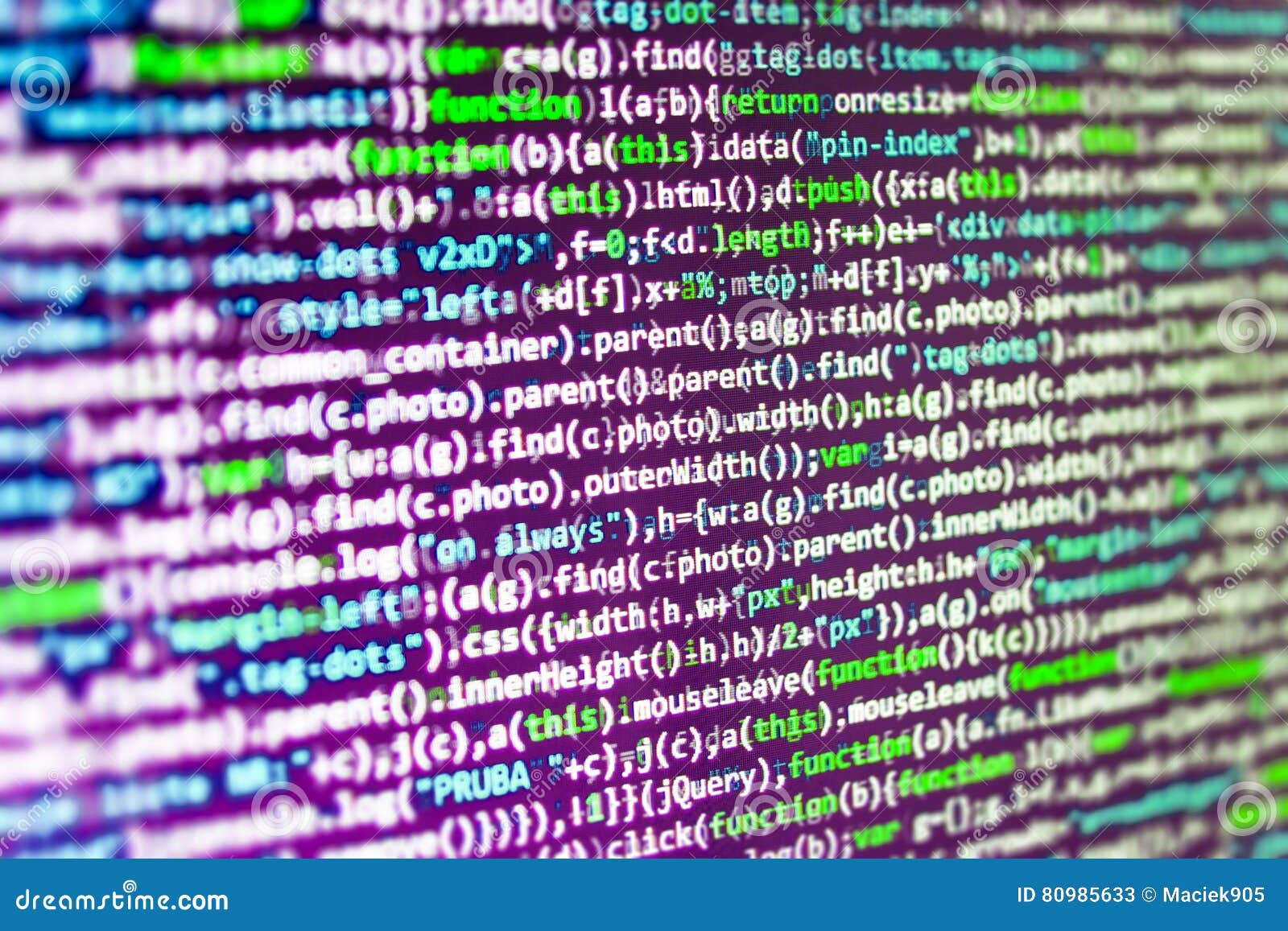 Software Developer Workspace Screen Stock Image - Image of cyberspace ...