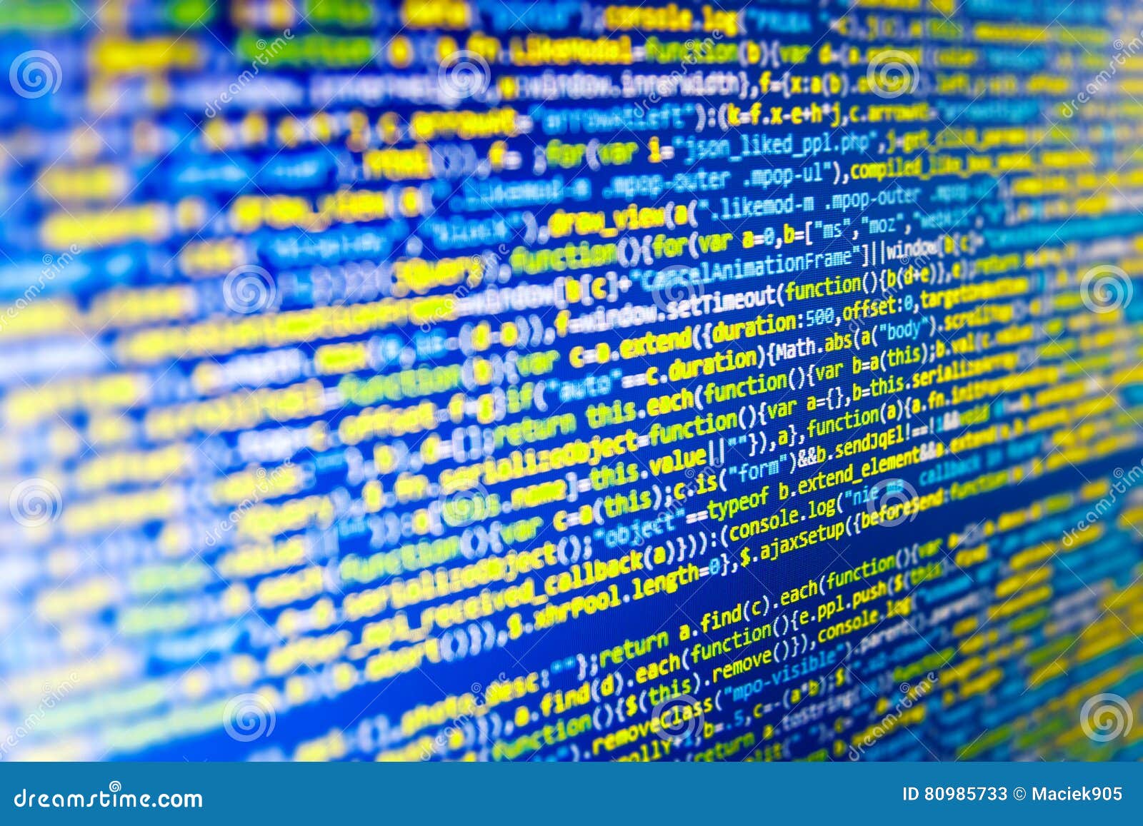 Software Developer Workspace Screen Stock Image - Image of conceptual ...