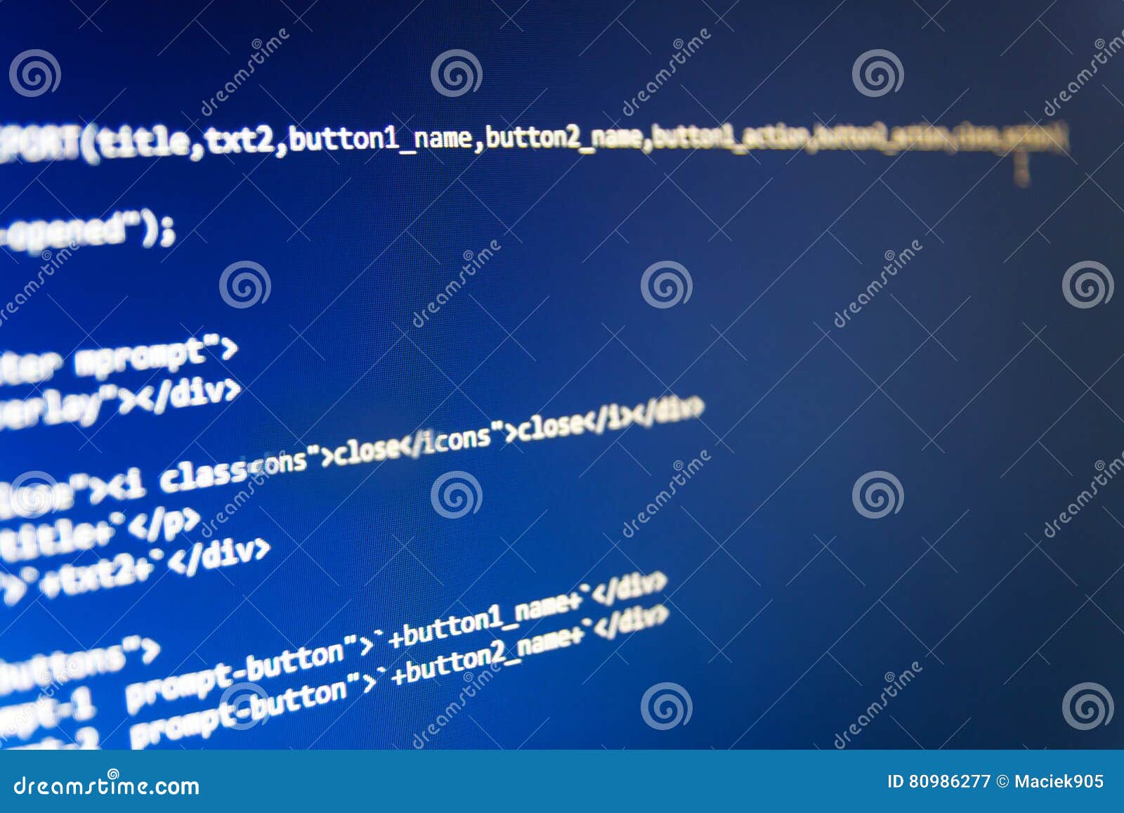 Software Developer Workspace Screen Stock Image Image Of Electronics