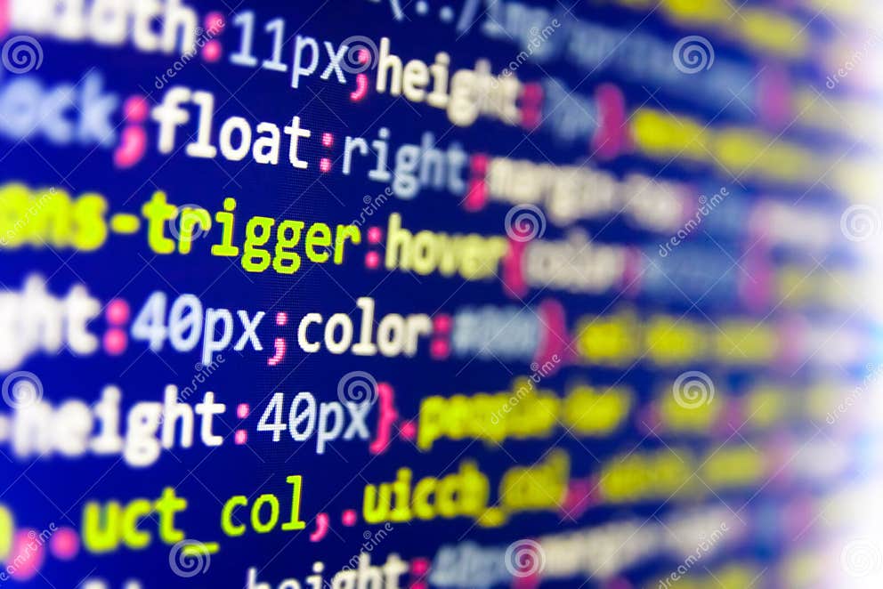 Software Developer Workspace Screen Stock Photo - Image of concept ...
