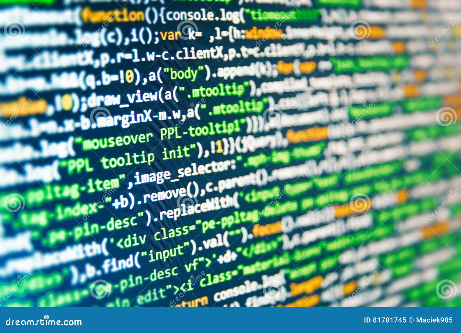 Software Developer Workspace Screen Stock Image Image Of Hacker Code 81701745