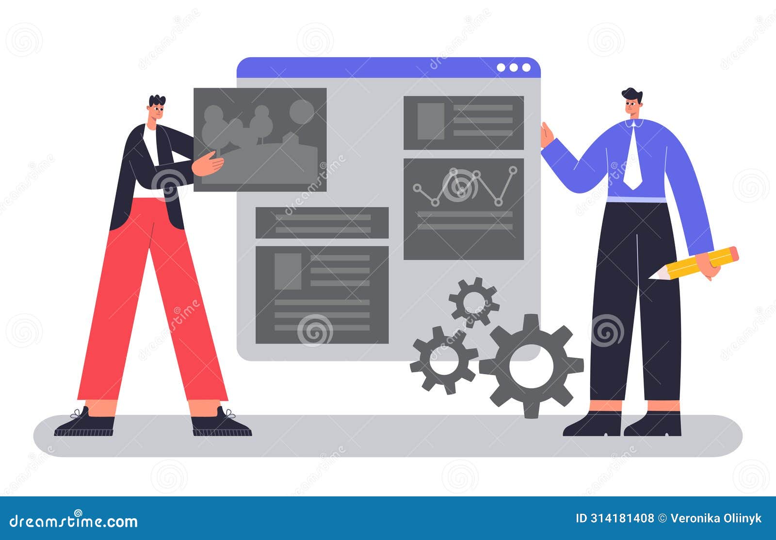 Software Developers, it Develops Team Work at Project Stock Vector ...