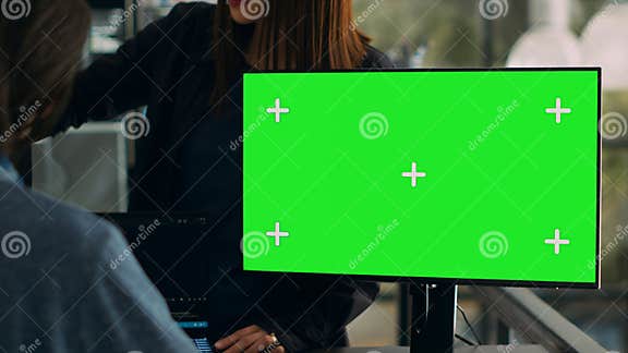 Software Developers Working on Code Programming with Greenscreen Stock Photo - Image of ...