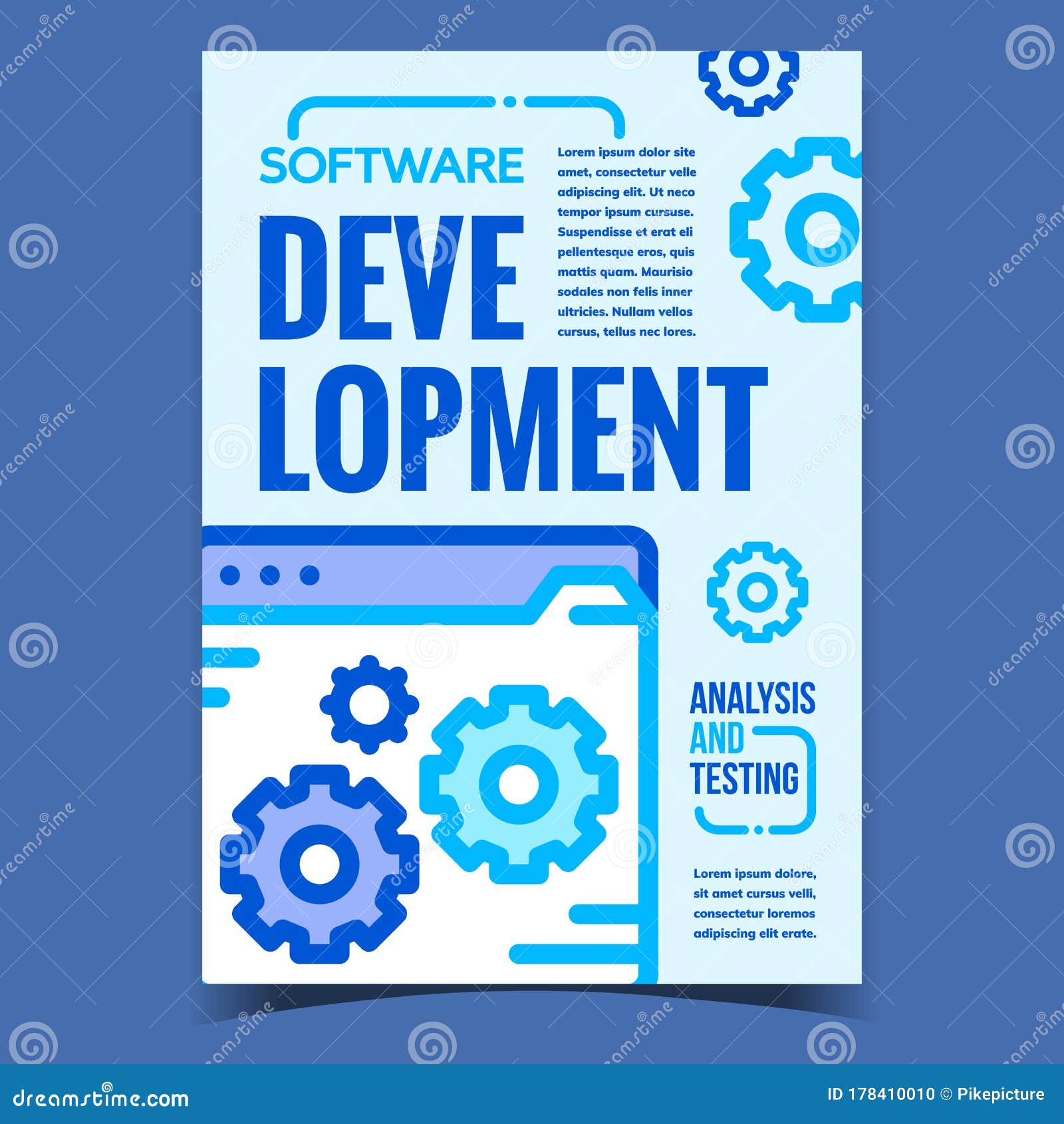 Software Development Advertising Banner Vector Stock Vector ...