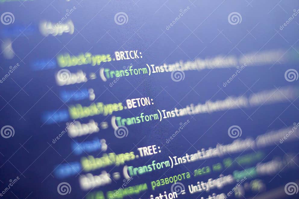 Software Development C-Sharp C , .NET Code Close Up Stock Photo - Image ...