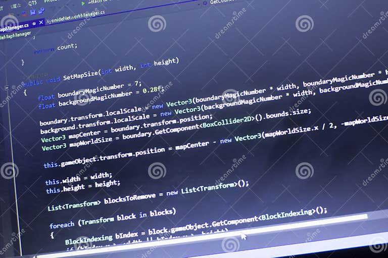 Software Development C-Sharp C , .NET Code Close Up Stock Photo - Image ...
