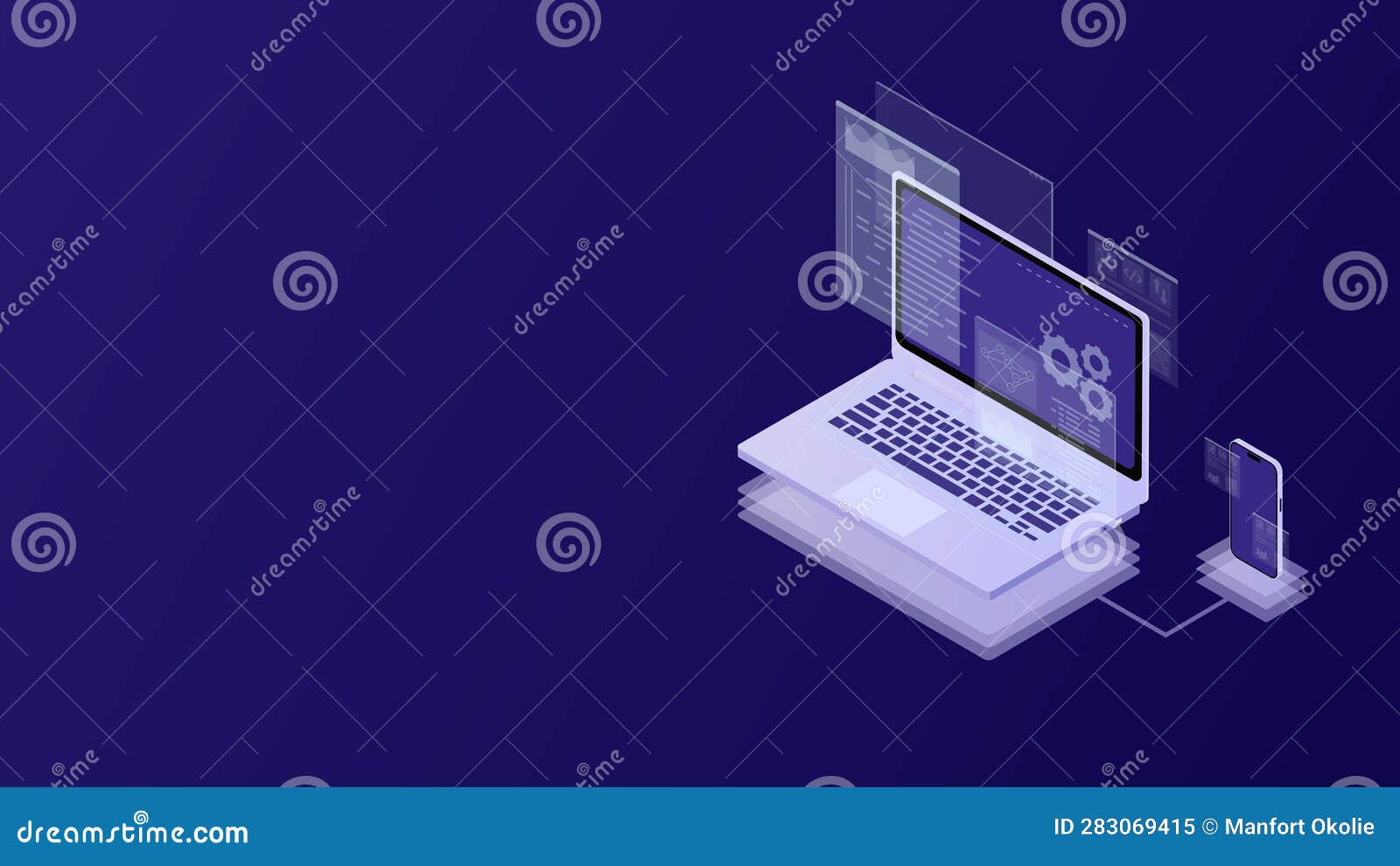 Software Development And Code Testing Ui For Mobile And Computer On