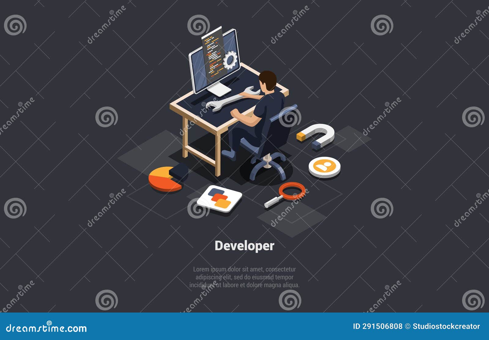 Software Development Coding Process Programmer Or Web Developer Working In Front Of Computer