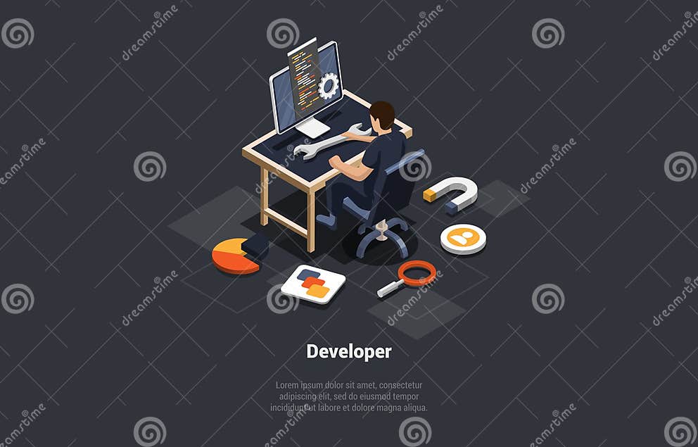 Software Development Coding Process Programmer Or Web Developer 