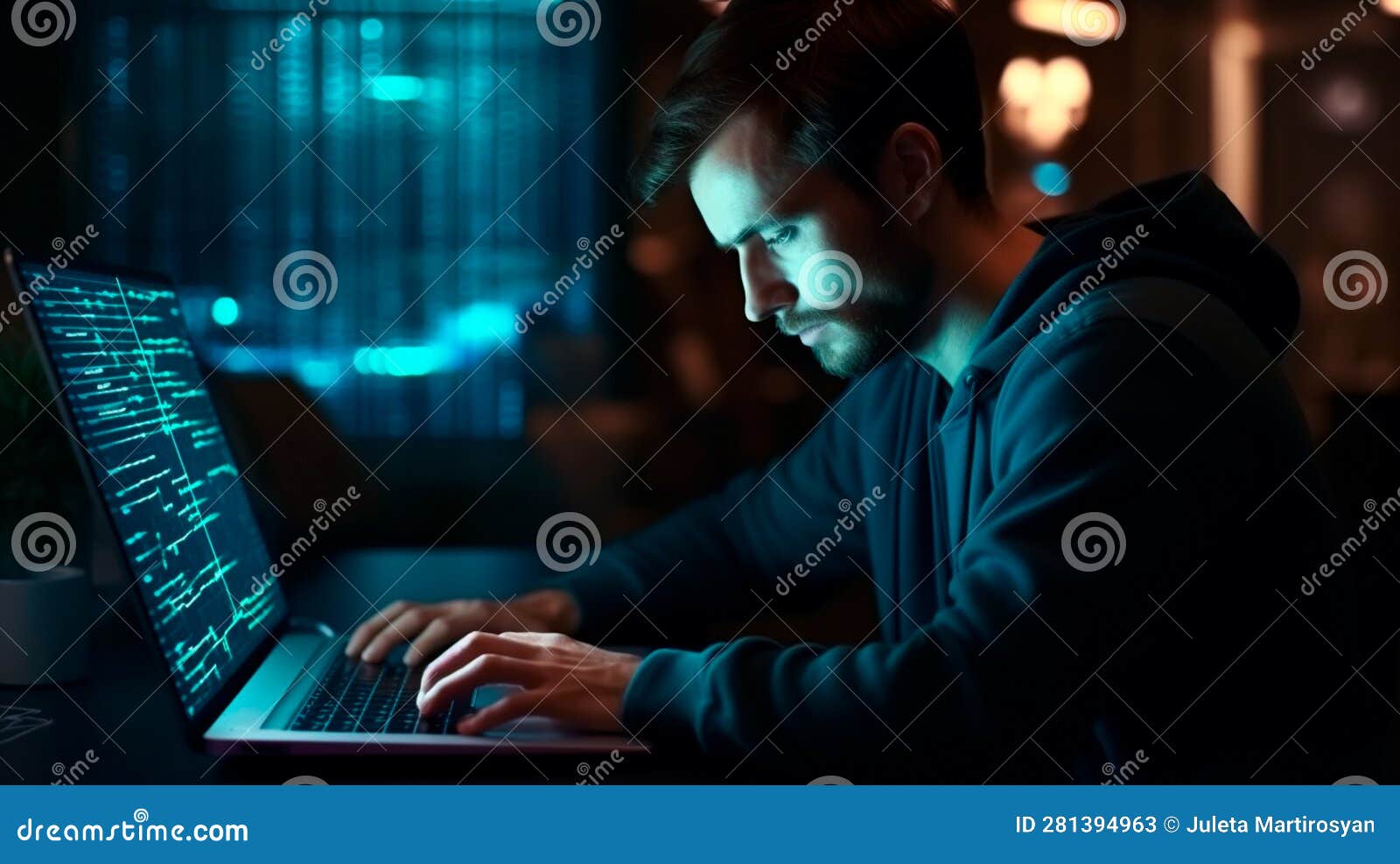 Software Development Concept. Coding Programmer, Software Engineer Working on Laptop with ...