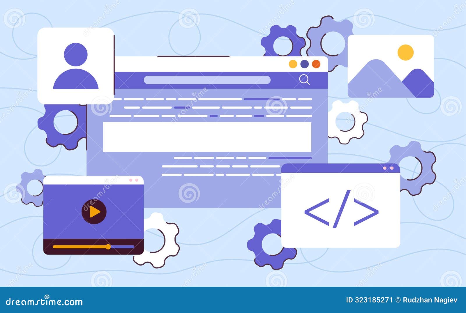 Programming And Engineering Development Tiny Girl Programmer Or Developer Create Code
