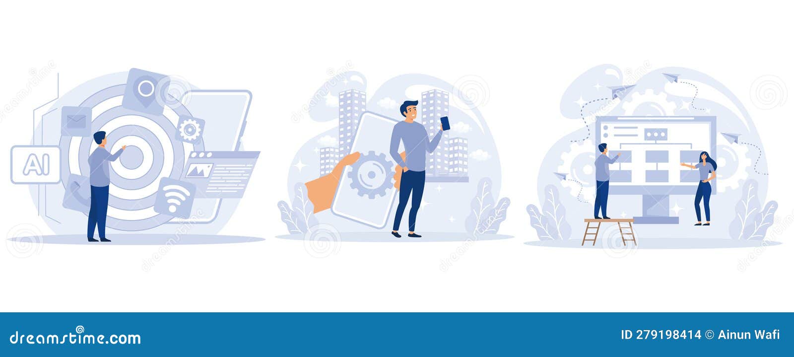 Software Development Concept, Intelligent Interface, Interactive Design ...