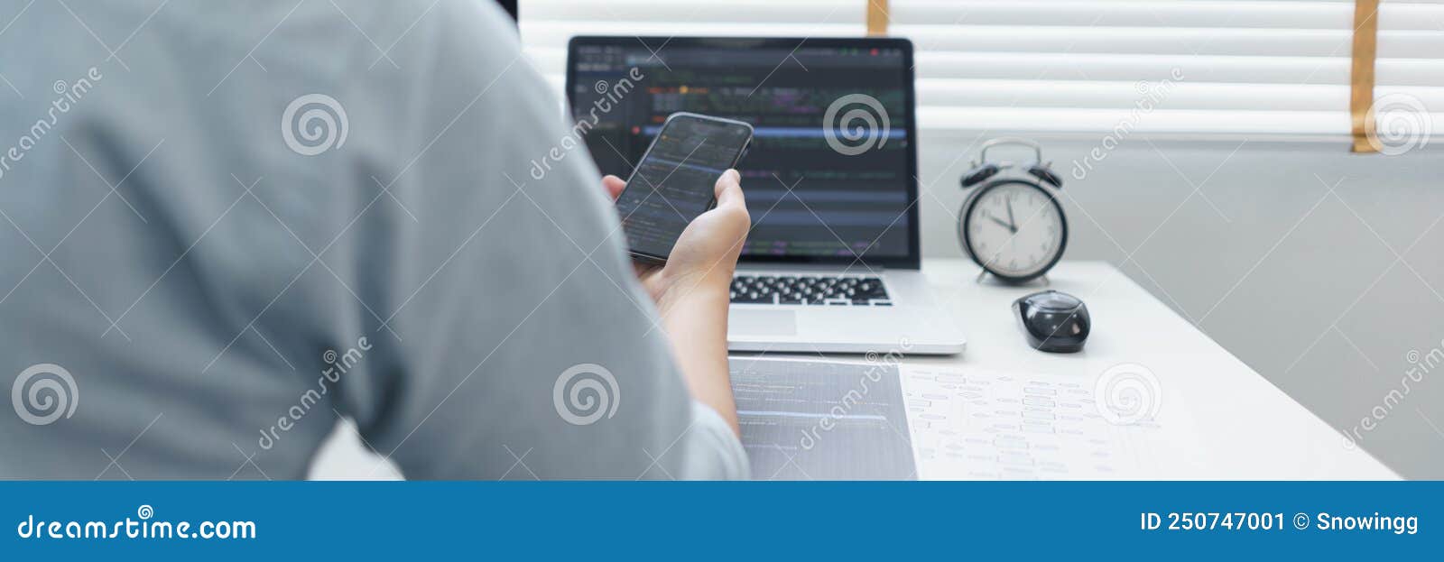 Software Development Concept, Male Programmer Check Website Programming ...
