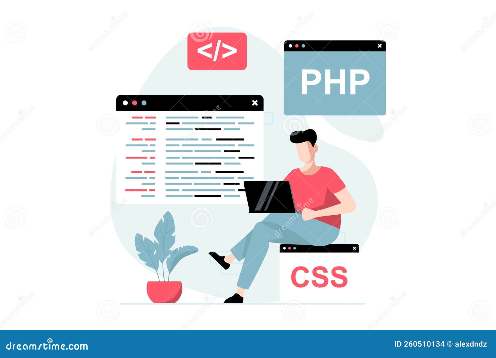 Software Development Concept with People Scene in Flat Design. Stock ... Software Development Concept with People Scene in Flat Design. Stock ...