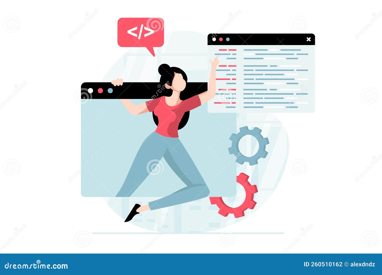 Software Development Concept with People Scene in Flat Design. Stock ... Software Development Concept with People Scene in Flat Design. Stock ...