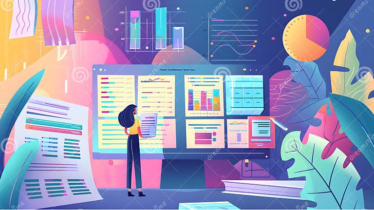 Software Development Concept. Programmer Working with Program Code on Computer Screen Stock ...