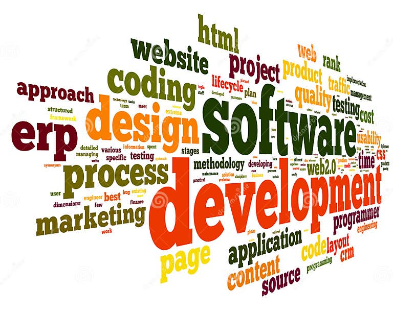 Software Development Concept in Tag Cloud Stock Illustration ...
