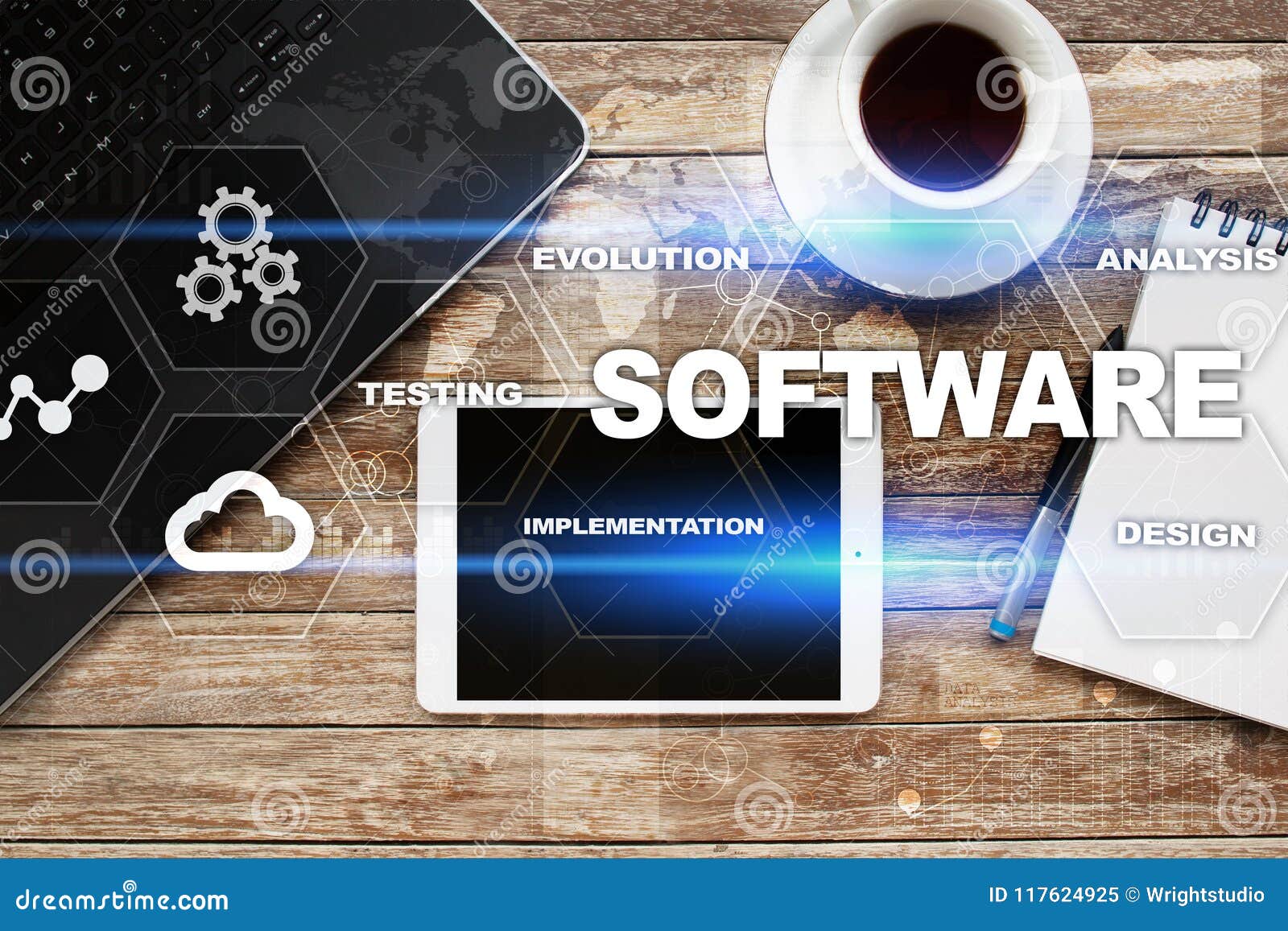 Software Development. Data Digital Programs System Technology Concept. Stock Illustration ...