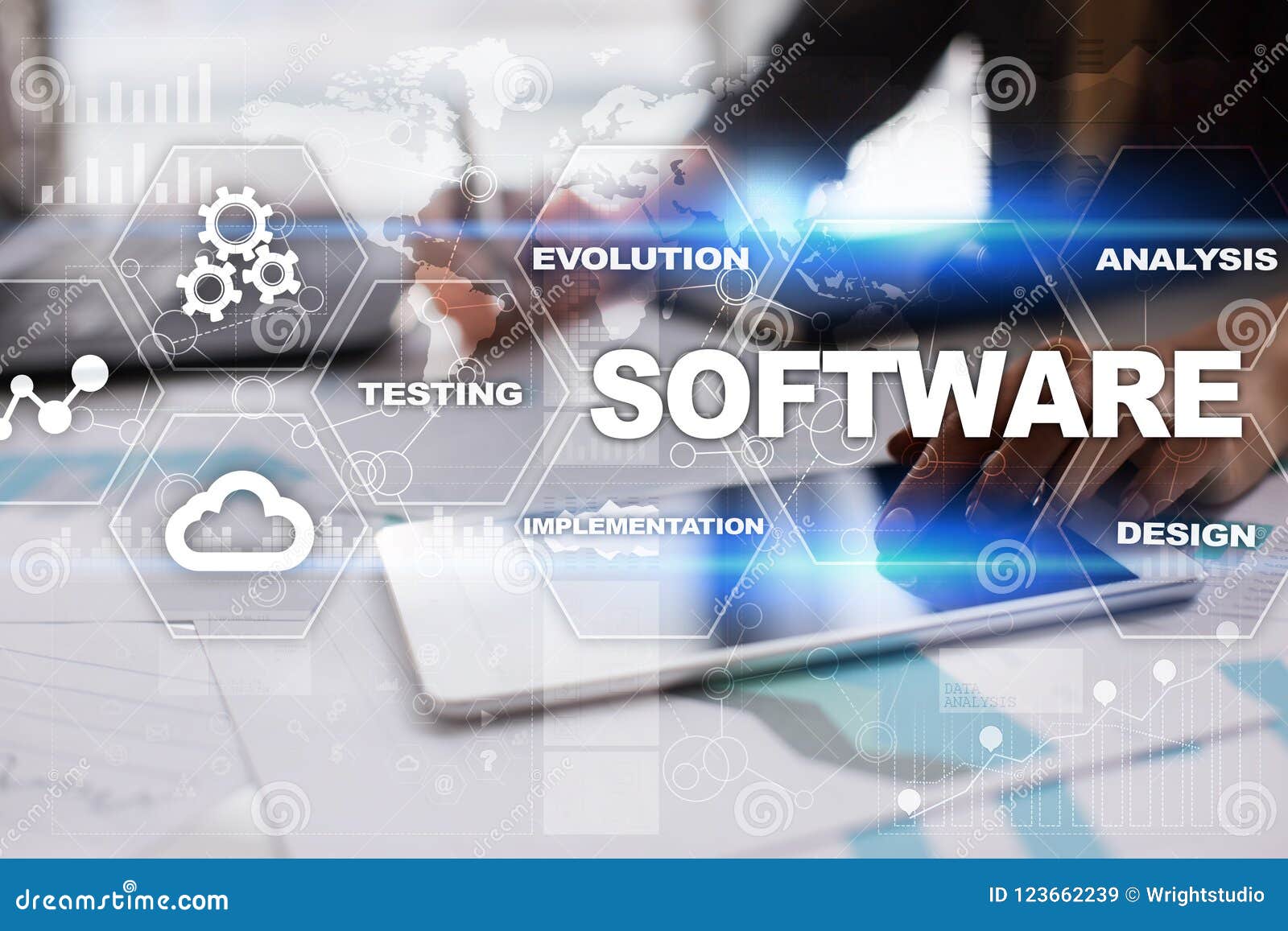 Software Development. Data Digital Programs System Technology Concept ...