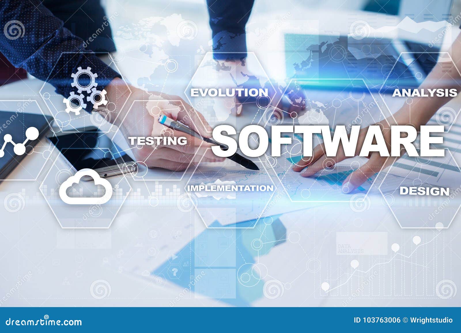Software Development. Data Digital Programs System Technology Concept ...