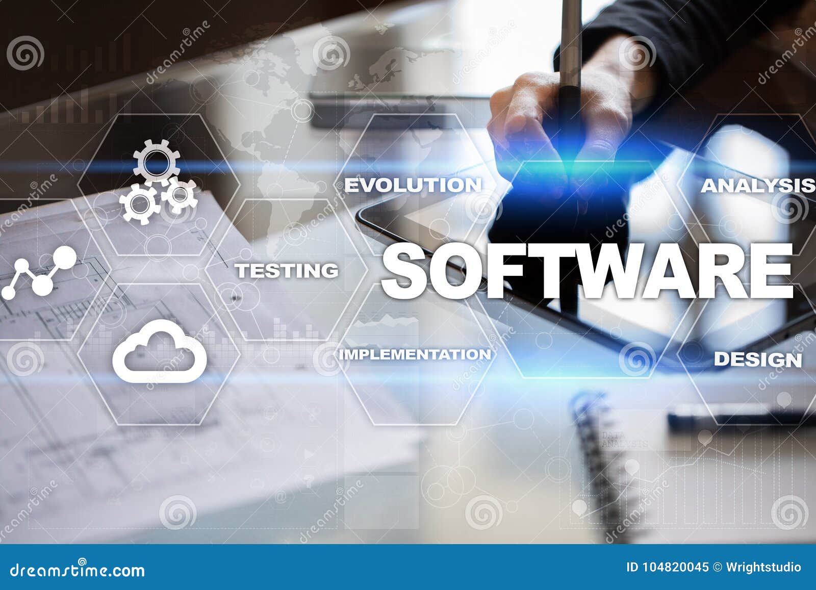 Software Development. Data Digital Programs System Technology Concept ...