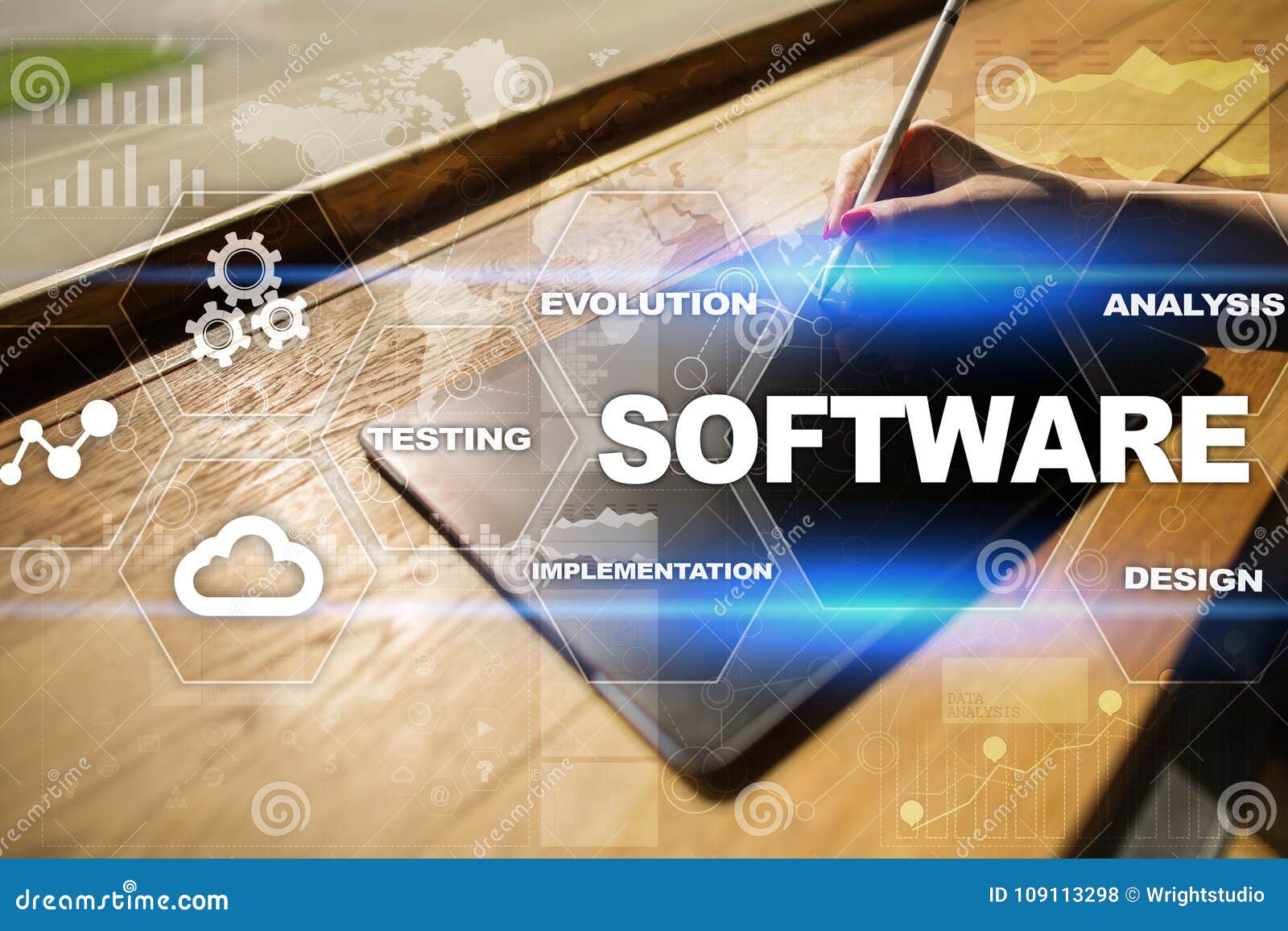 Software Development. Data Digital Programs System Technology Concept ...