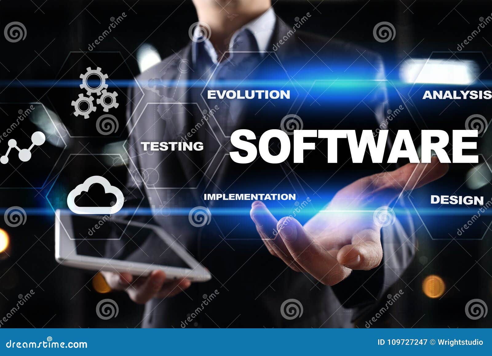 Software Development. Data Digital Programs System Technology Concept ...