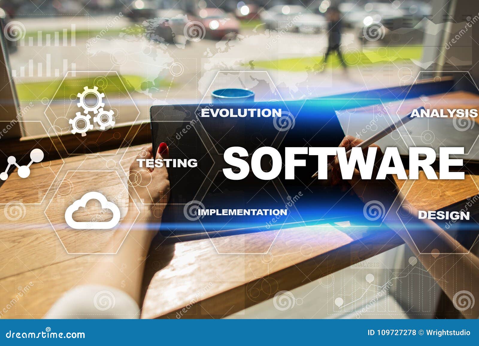 Software Development. Data Digital Programs System Technology Concept ...