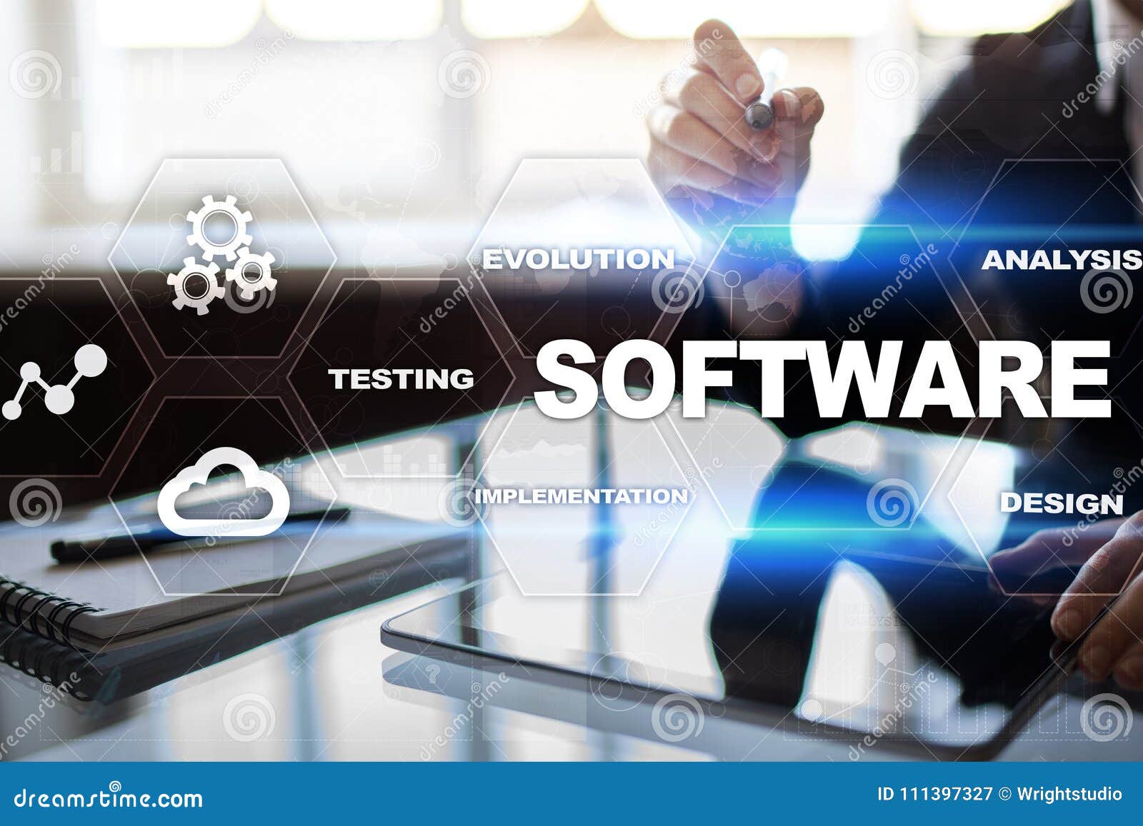 Software Development. Data Digital Programs System Technology Concept ...