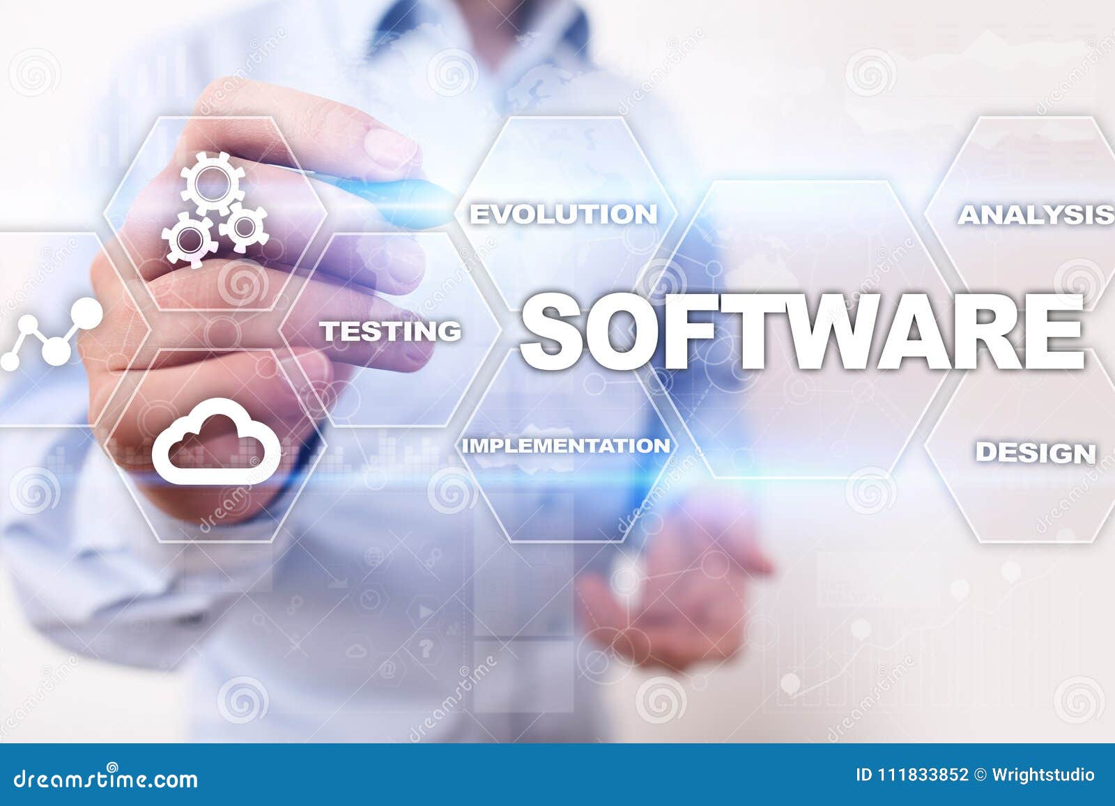 Software Development. Data Digital Programs System Technology Concept ...