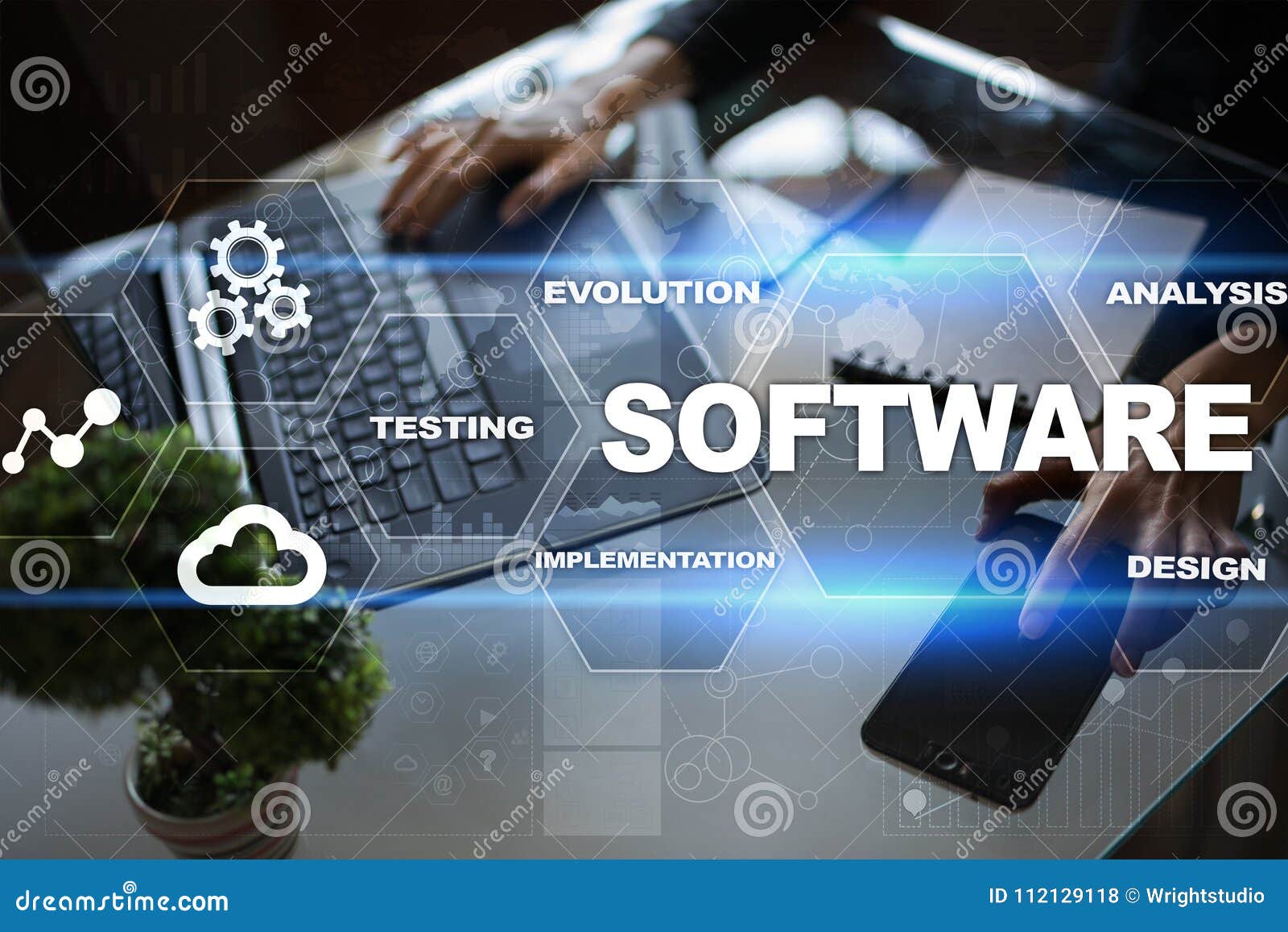 Software Development. Data Digital Programs System Technology Concept ...