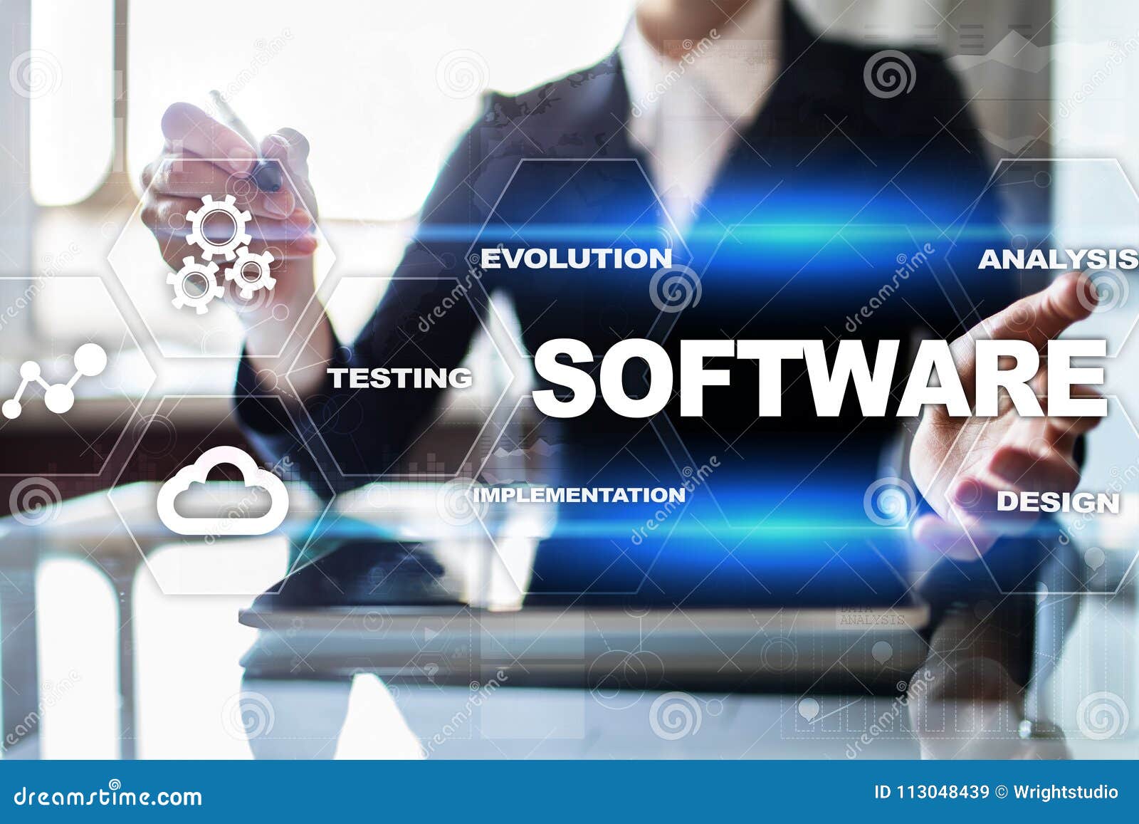 Software Development. Data Digital Programs System Technology Concept ...