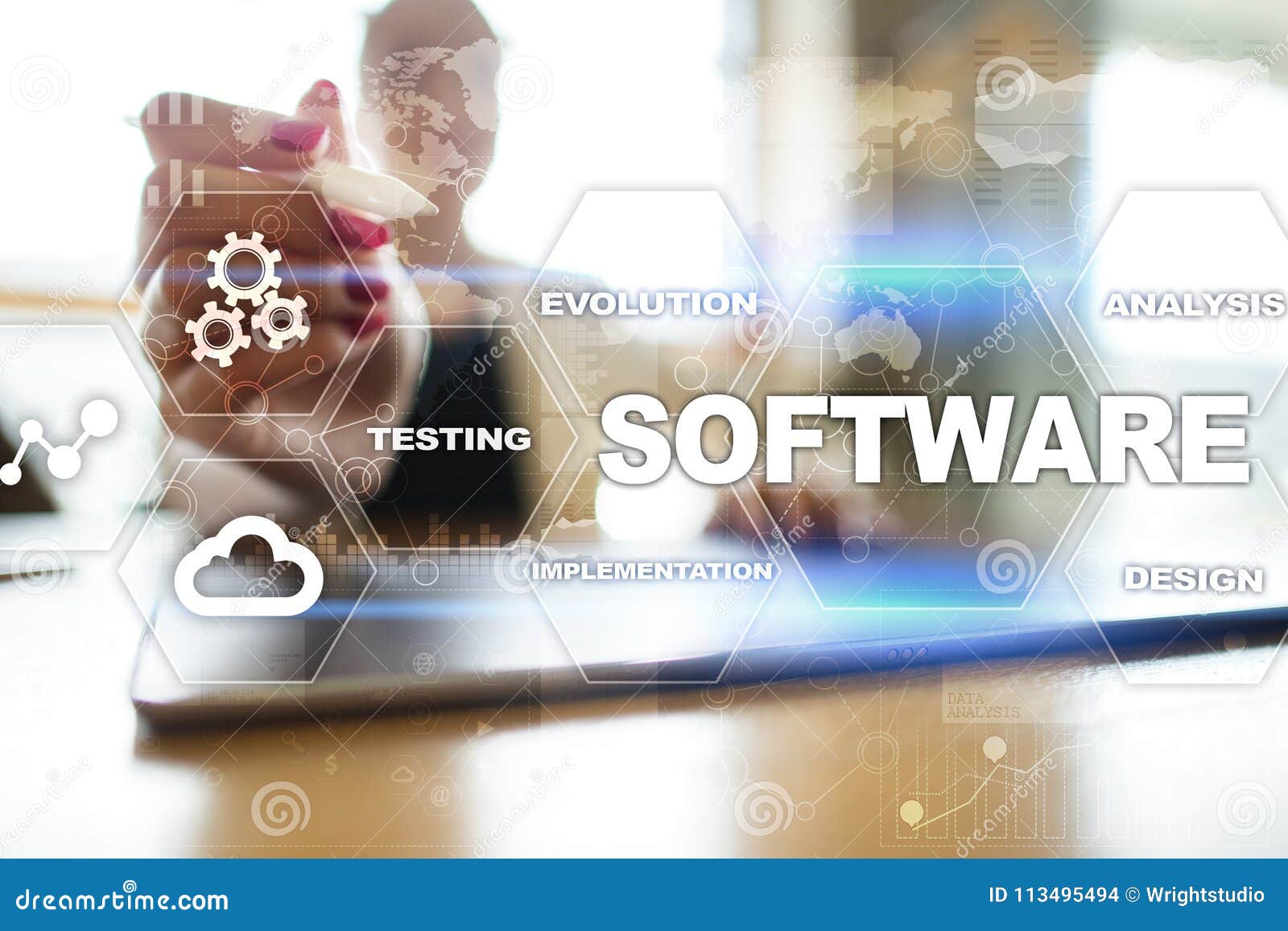 Software Development. Data Digital Programs System Technology Concept ...